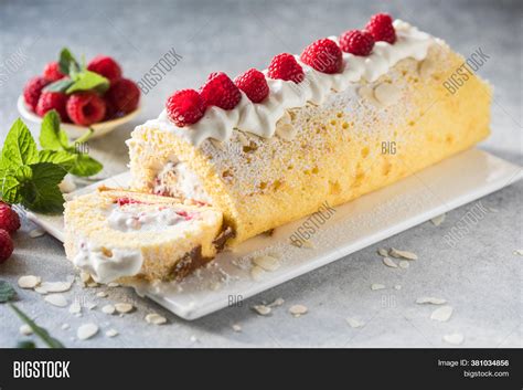 Sponge Cake Roll Image Photo Free Trial Bigstock