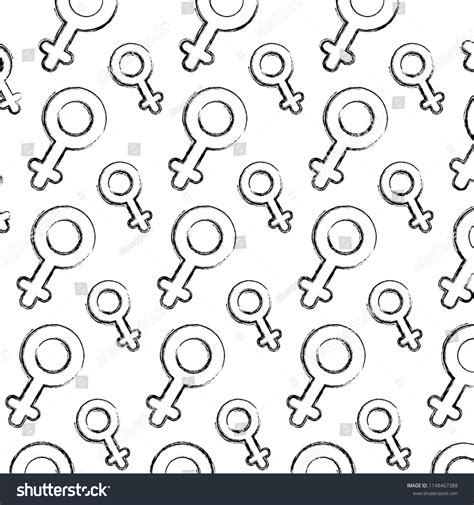 Grunge Pictogram Woman Sex Symbol Background Stock Vector Royalty Free