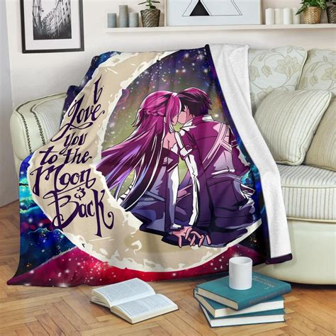 Anime Sao Sword Art Online Asuna Kirito Love You To The Moon Galaxy