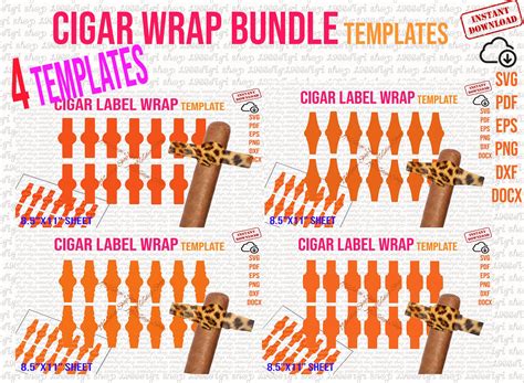 Cigar Wrap Bundle Template Cigar Wrapper Template Cigar Wrap Cigar