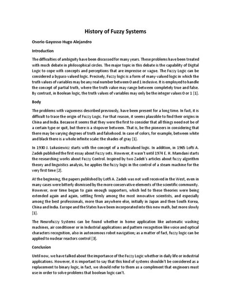 History Of Fuzzy Logic Pdf Fuzzy Logic Logic