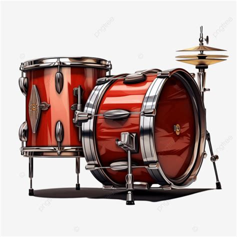 Brown Drum Set Ai Element Three Dimensional Buckle Free Pattern Drum