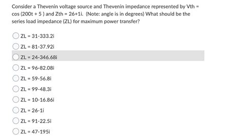 Solved Consider A Thevenin Voltage Source And Thevenin