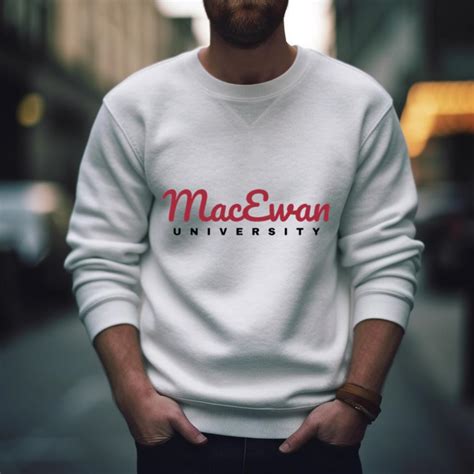 Macewan University Cursive Large Logo Shirt Hersmiles