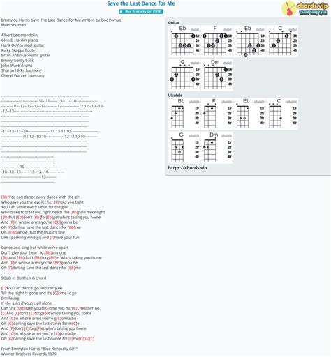 Chord Save The Last Dance For Me Tab Song Lyric Sheet Guitar