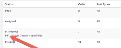 how to use different statuses for different wordpress post types