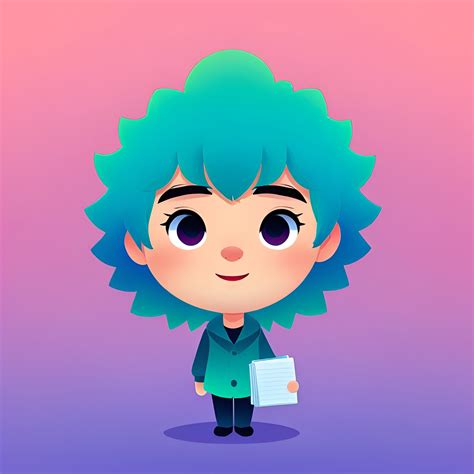 Cute Animated Character Holding Notepad Free Download Ai Scribbles