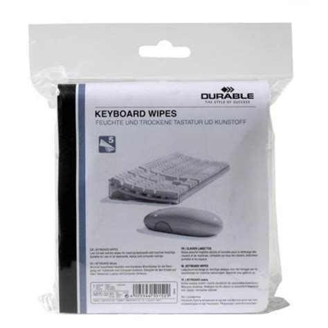 Durable Keyboard Wipes Pack Of 10 104810 Workstation Wipes