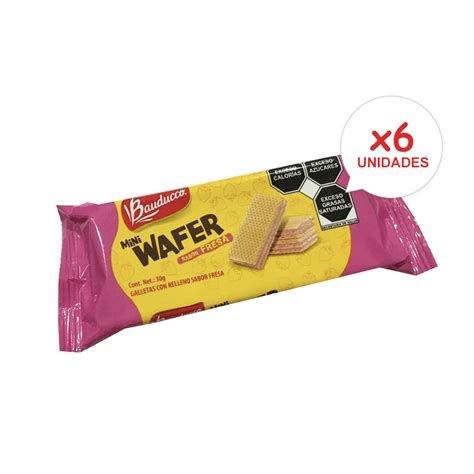 Mini Sorbetos Con Relleno Sabor Fresa Bauducco 6 X 30 G 1 05 Oz