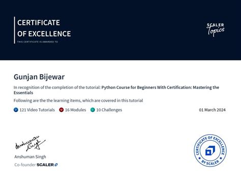 Gunjan Bijewar On Linkedin Sharing A Python Certificate With You Allmany More To Come