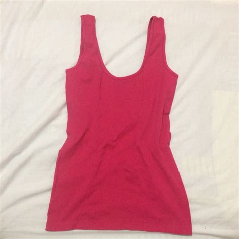 Fuschia Pink Cotton On Sando Womens Fashion Tops Blouses On Carousell