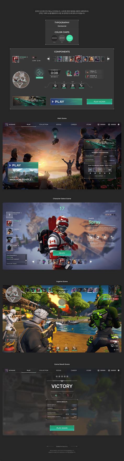 [fps Ui Design] 5 5 Pc Shooting Game Design Behance