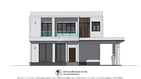 แบบบ้านทรงกล่อง P 798 บ้านสมัยใหม่ แบบบ้านน่าอยู่ บ้านอินเทรนด์