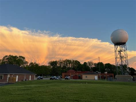 NWS Kansas City on Twitter: "Sunset-lit, backside of a severe ...