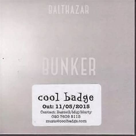 Balthazar Bunker Cd Europe Play It Again Sam 2015 Radio Edit Promo With