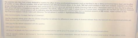 Solved This Exercise Uses Data From A Study Designed To Chegg