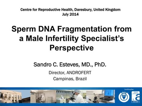 Sperm Dna Fragmentation From The Male Infertility Specialists Perspective Ppt