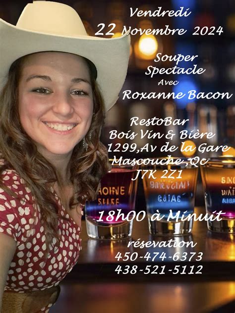 Souper And Spectacle Avec Roxanne Bacon