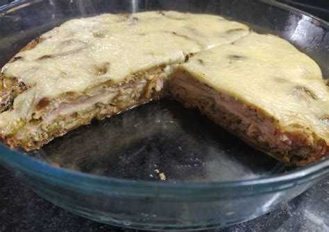 Tortilla De Zuchinis Rellena De Jamón Y Queso Al Horno Receta De