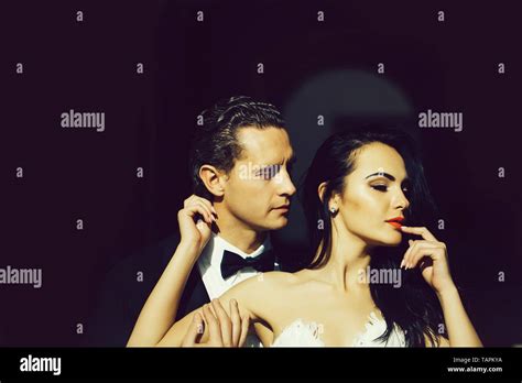 Sensual Bride And Groom Stock Photo Alamy