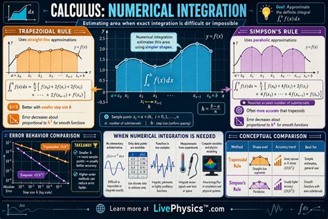 Calculus Numerical Integration Infographic Livephysics™