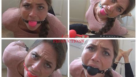 Anastasia Hog Cuffed And 4 Ball Gags Ball Gag Hell J Cuff