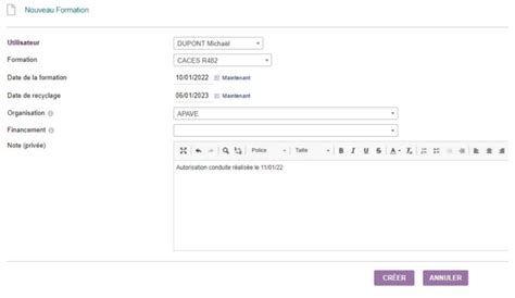 Documentation module Gestion des équipements et habilitations Dolibiz L expert Dolibarr