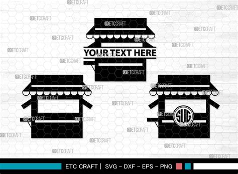 Market Stand Svg Monogram Food Stand Svg Graphic By Pixel Elites