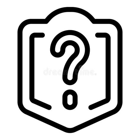 Question Mark Being The Central Element Of A Shield Icon Stock Vector