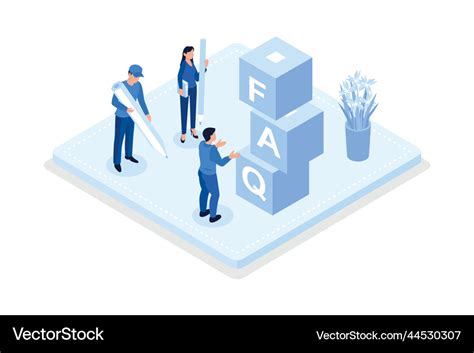 Frequency Asked Questions And Helpdesk Customer Vector Image