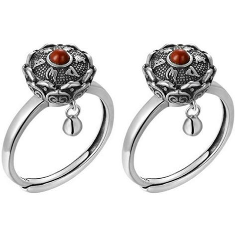 Jumpingount 2 Anillos Giratorios Budistas Tibetanos Con Rueda De