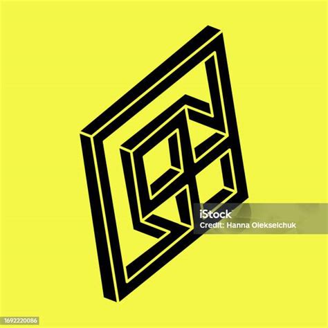 착시 현상 개체입니다 불가능한 모양 로고 디자인 광학 예술 인물입니다 0명에 대한 스톡 벡터 아트 및 기타 이미지 0명 3차원 형태 개념 Istock