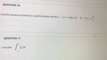 Answered QUESTION 16 Find The Distance Traveled Bartleby
