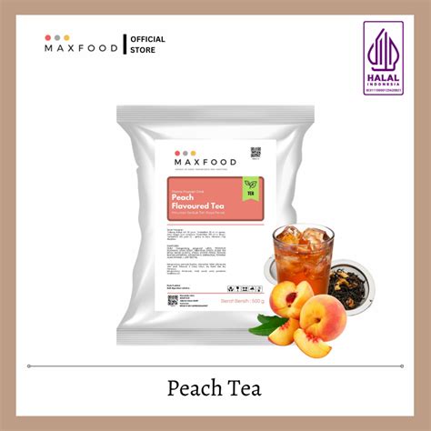 Jual Peach Tea Teh Persik Bubuk Minuman Teh Rasa Buah Persik Peach
