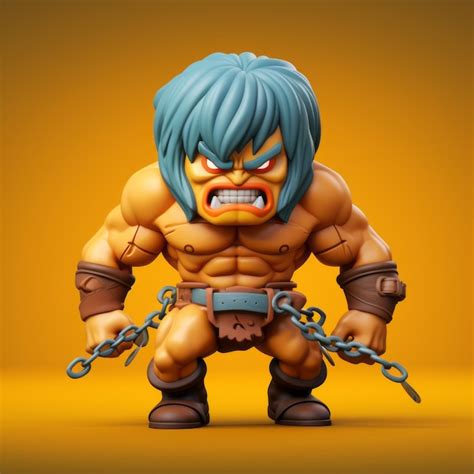 Premium Ai Image Chained Masters Of The Universe Figure Colorful