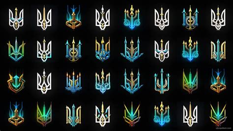 Trident Ukraine Sign Techno Random Pattern Ultrahd Vj Video Loop Vj