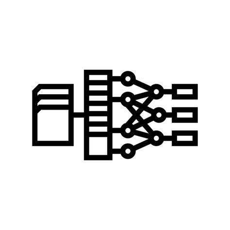 Feature Extraction Machine Learning Line Icon Illustration 57813463
