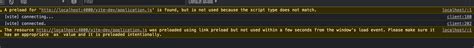 a preload for localhost 4000 vite dev application js is found