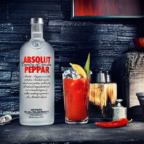 Absolut Peppar Pepper Flavored Vodka Flavored Vodka Absolut Vodka