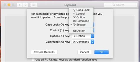 How To Map The Caps Lock Key To The Esc Key In MacOS