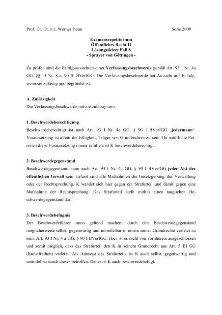 Lösungsskizze Fall 8 GWDG