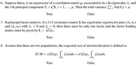 solved 6 suppose that e is an eigenvector of a correlation