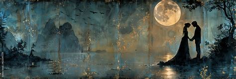 Hauntingly Beautiful Printable Mural Depicting The Tragic Love Story Of