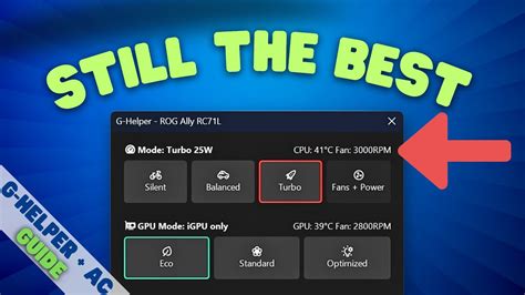 G Helper And Armoury Crate 👌 Guide For Rog Ally Youtube