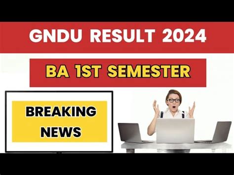 Gndu Result Ba St Semester Result Breaking News Gndu Result News Today Latest