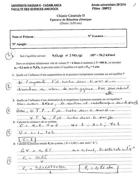 SOLUTION Chimie Des Solutions Examens Corrig S 01 Studypool