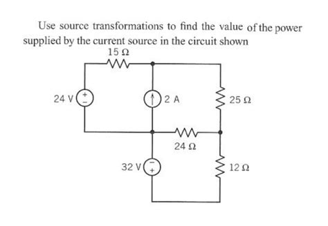 Solved Use Source Transformations To Find The Value Of The