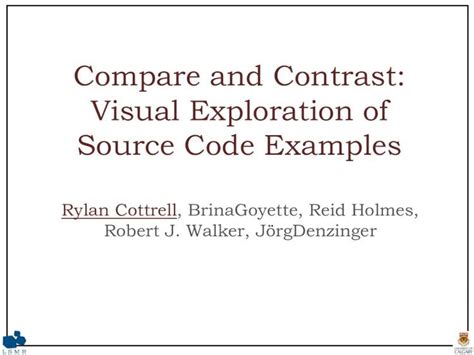 Pdf Compare And Contrast Visual Exploration Of Source Code Examples