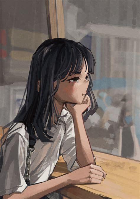 Safebooru 1girl Absurdres Black Hair Blush Brown Eyes Closed Mouth