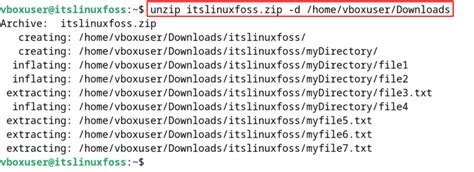 How To Unzip A File In Linux Unzip Syntax 7 Unzip Commands Its
